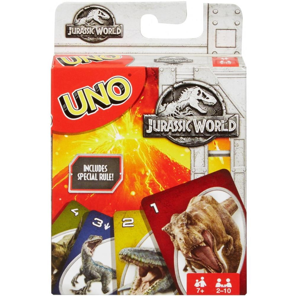 Uno Jurassic World Theme Card Game For 2-10 Players Ages 7y+ - Walmart.com