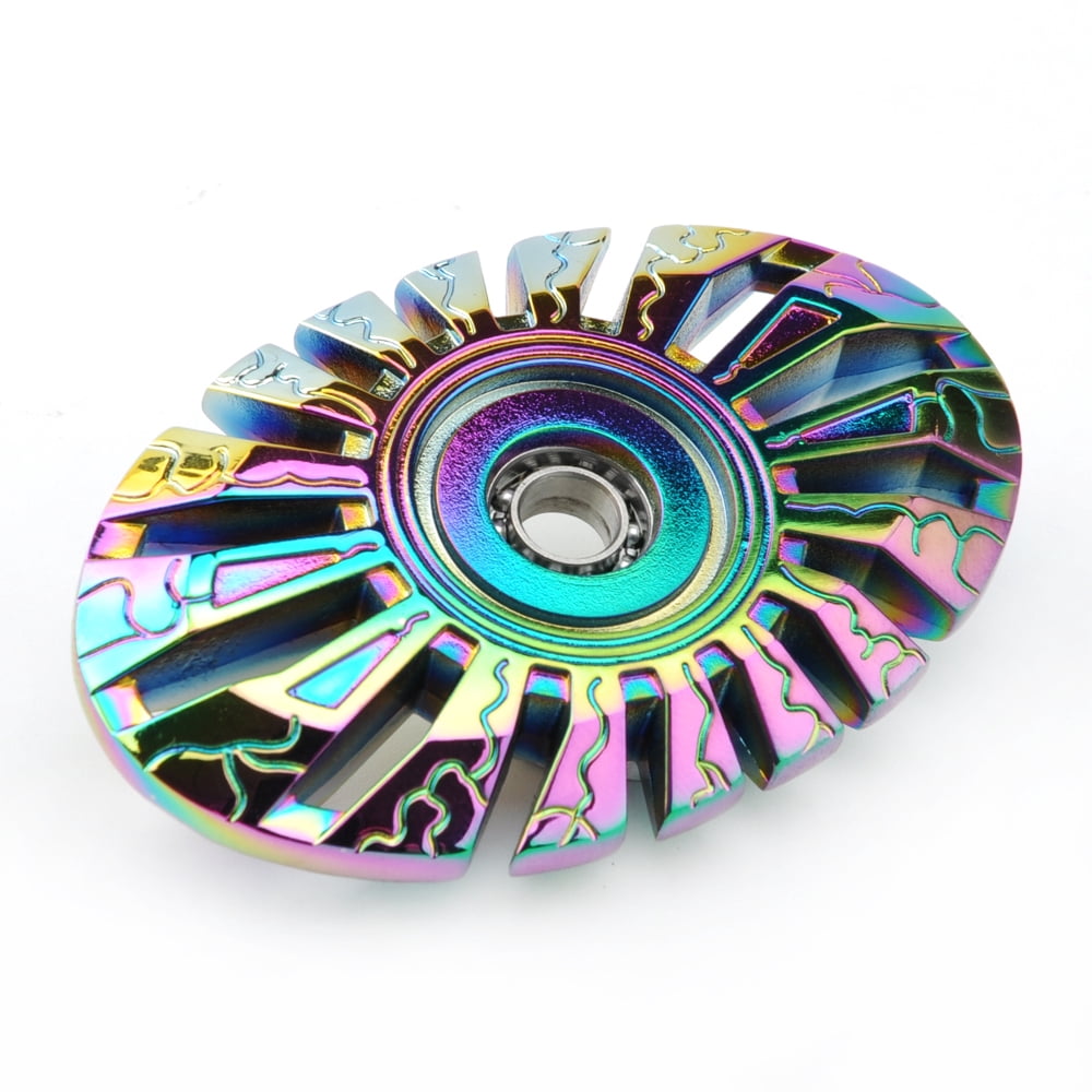 Tagital Rainbow Brass EDC Fidget Spinner Toys High Speed Hand Finger ...