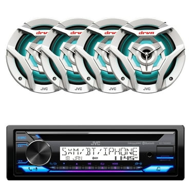 JVC Single DIN In-Dash Bluetooth Radio USB AUX AM/FM CD Player Marine ...