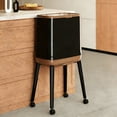 AOOOWER Space Efficient Wheeled Trash Can With Flexible Wheels and ...