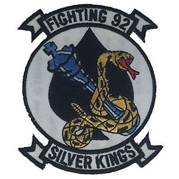 USN NAVY FIGHTER SQUADRON VF-92 SILVER KINGS PATCH FIGHTING 92 VETERAN ...
