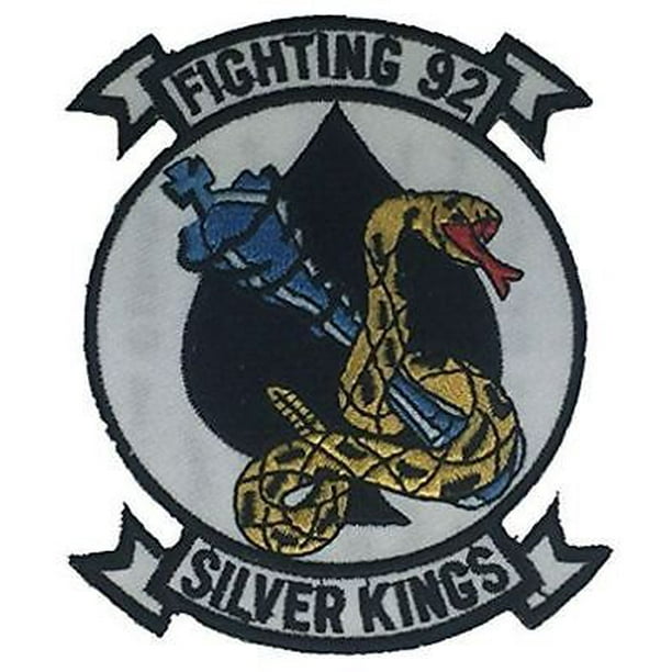 USN NAVY FIGHTER SQUADRON VF-92 SILVER KINGS PATCH FIGHTING 92 VETERAN ...