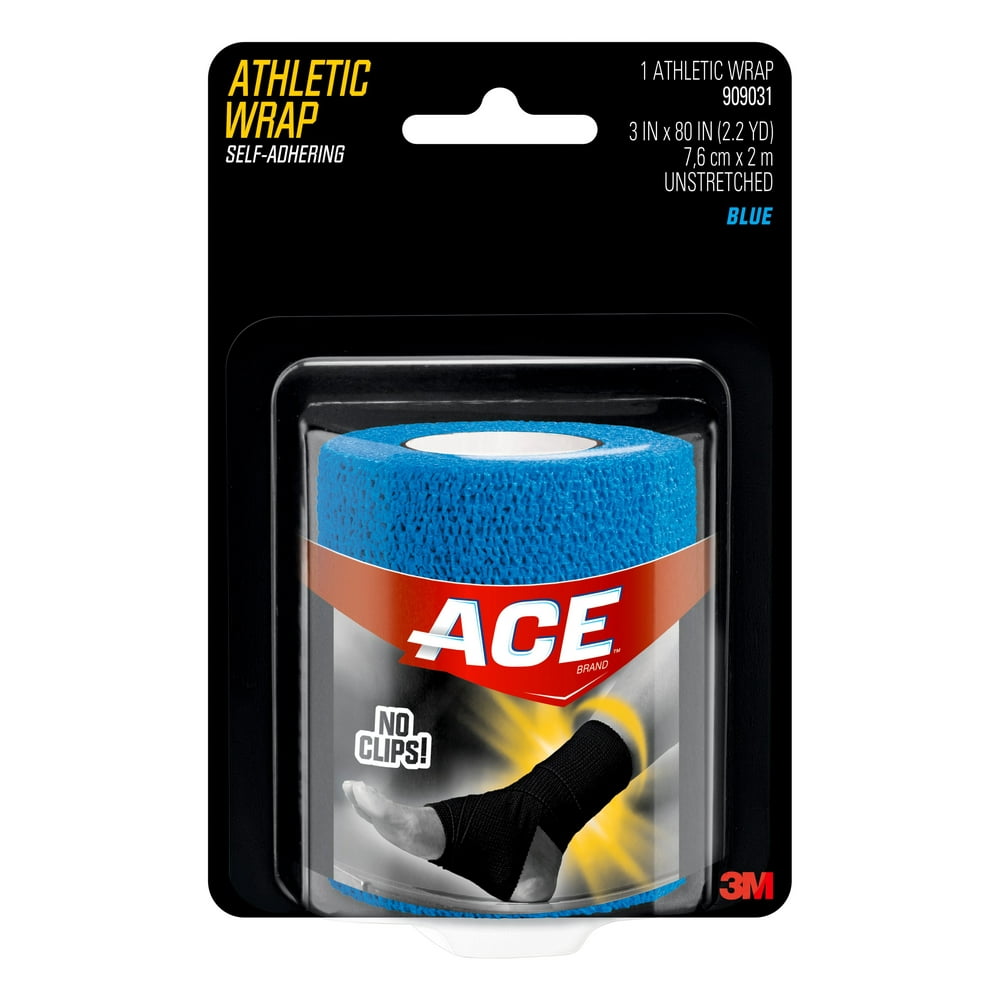 ACE Brand Self-Adhering Athletic Wrap, No Clips or Pins Needed, 3" x 5 ...