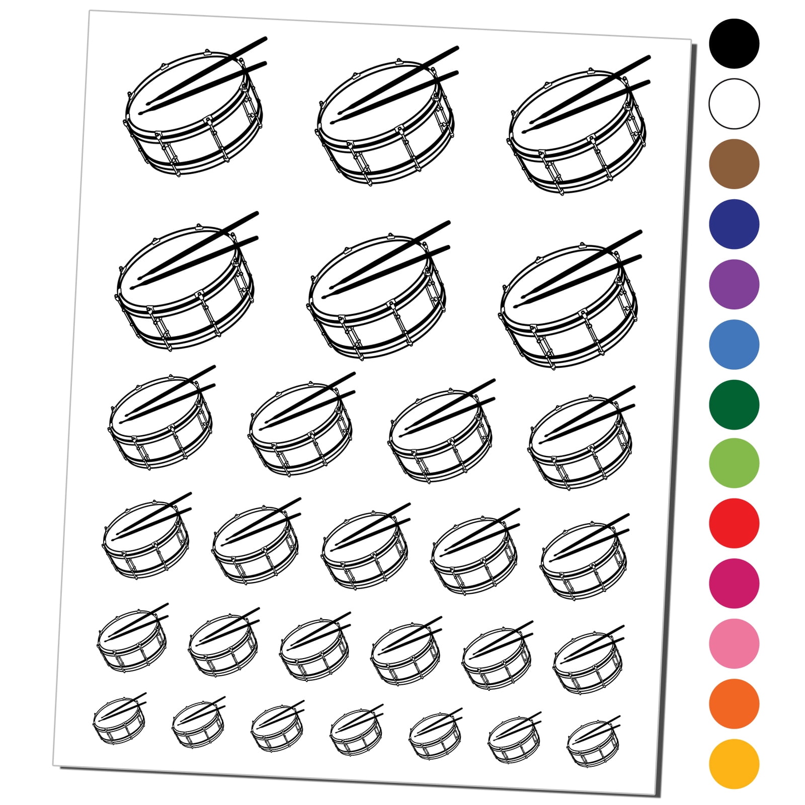 Snare Drum Percussion Musical Instrument Water Resistant Temporary ...