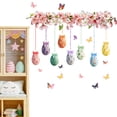 Easter Wall Stickers Bunny Rabbit Egg Daisy Wall Decals Room Mural ...