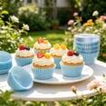 100 Count Blue Paper Cupcake Liners Greaseproof Non Stick Baking Cups ...