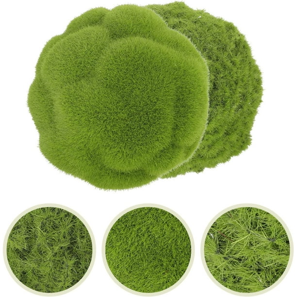 ShenMo 2 pieces of simulated moss balls, round balls, grass balls ...