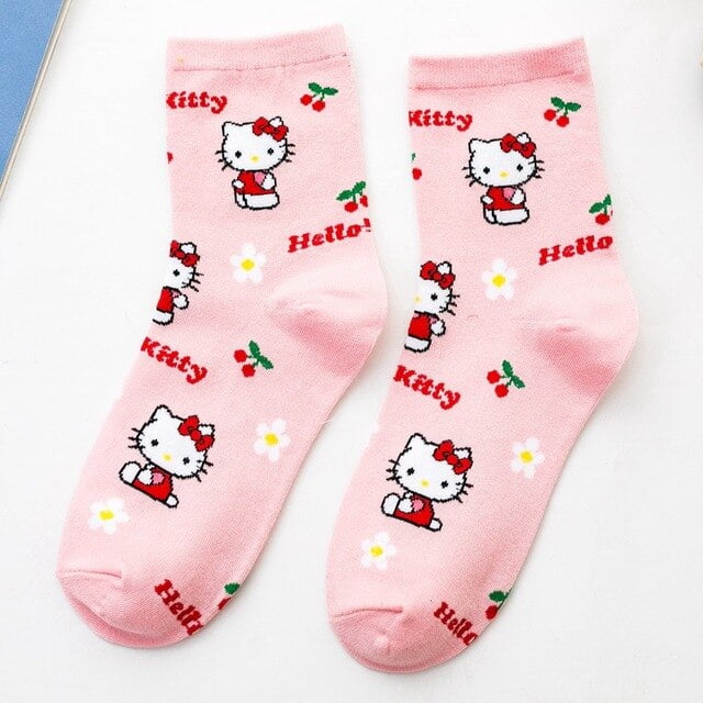 Cartoon Kawaii Cute My Melody Hello Kitty In Tube Socks Student Socks ...