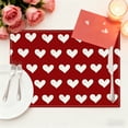 Fzsteel Valentine's Day Placemats Linen Insulated Heart Print Table ...