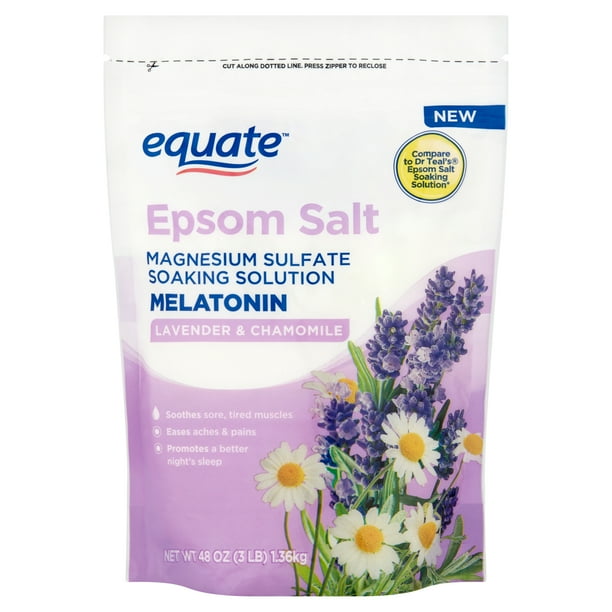 Equate Melatonin Epsom Salt Lavender and Chamomile, 3 lbs - Walmart.com