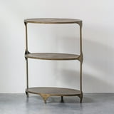 Creative Co-Op Oval Shaped Metal 3-Tier Shelf, Antique Gold - Walmart.com