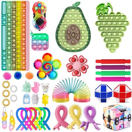 Fidget Packs Anti-Anxiety Tools, Push Pop Sensory Fidget Toys Pack Cheap with Marble Mesh ...