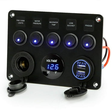 Geloo 8 Gang Marine Switch Panel Waterproof 12V Rocker Switch Panel ...
