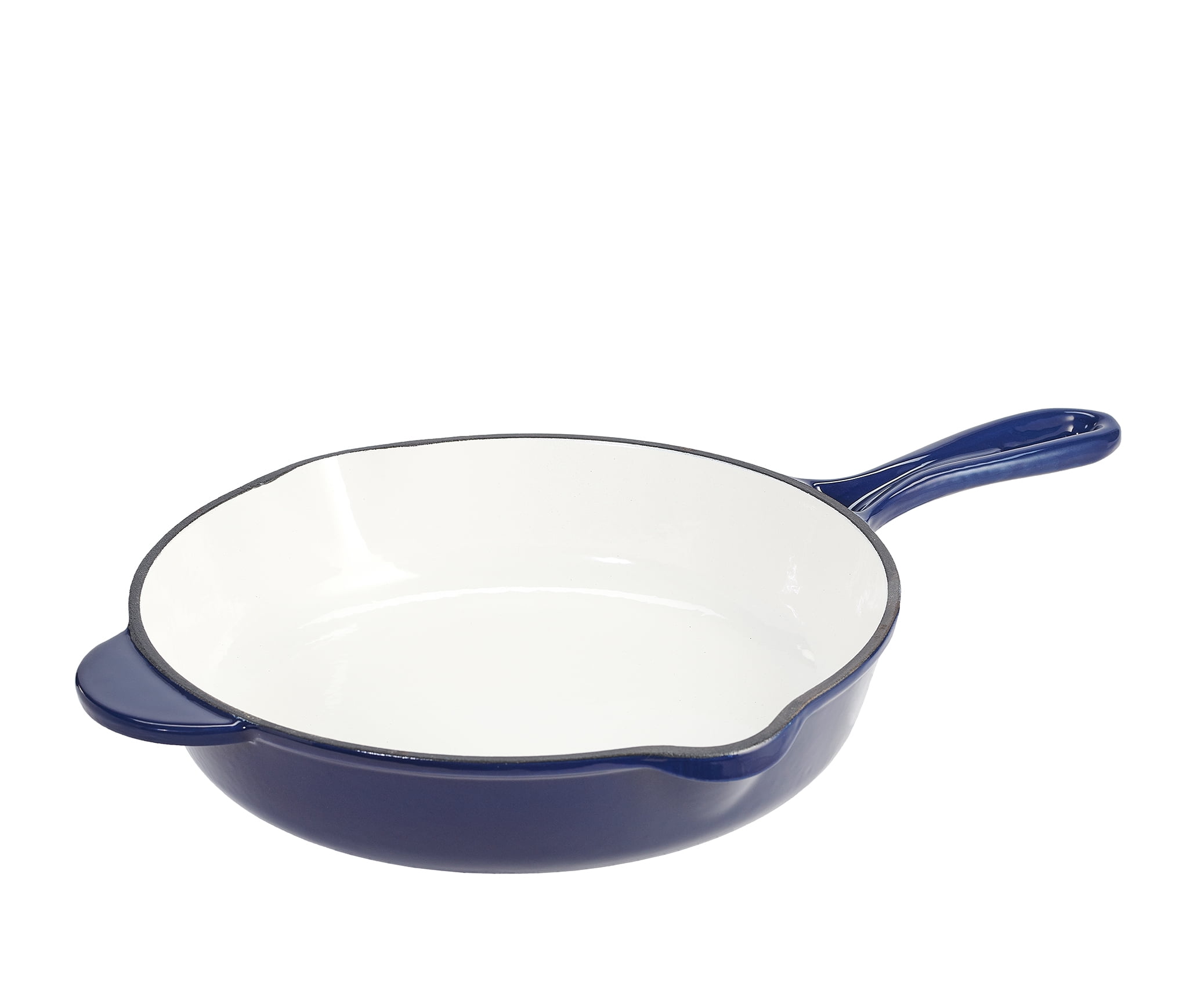 Servappetit Cobalt Glazed Enamel Cast Iron Round Skillet, 10", Blue ...