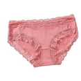 AHTJRT Women's Lace Cotton Thongs Mid Waist Panties Cute Elegant Mesh ...