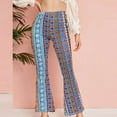 Owordtank Vintage Style Flare Pants For Women Flare Leg High Waist Bell