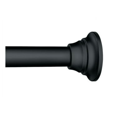 BloomFlower Black Shower Curtain Rod, 43-72 inches, Matte Black,Never ...