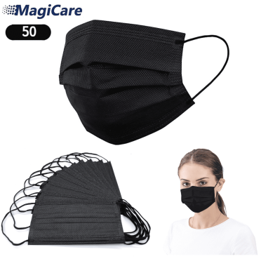 Disposable Face Mask - Pack of 50 Single Use Protective Masks With 3 ...