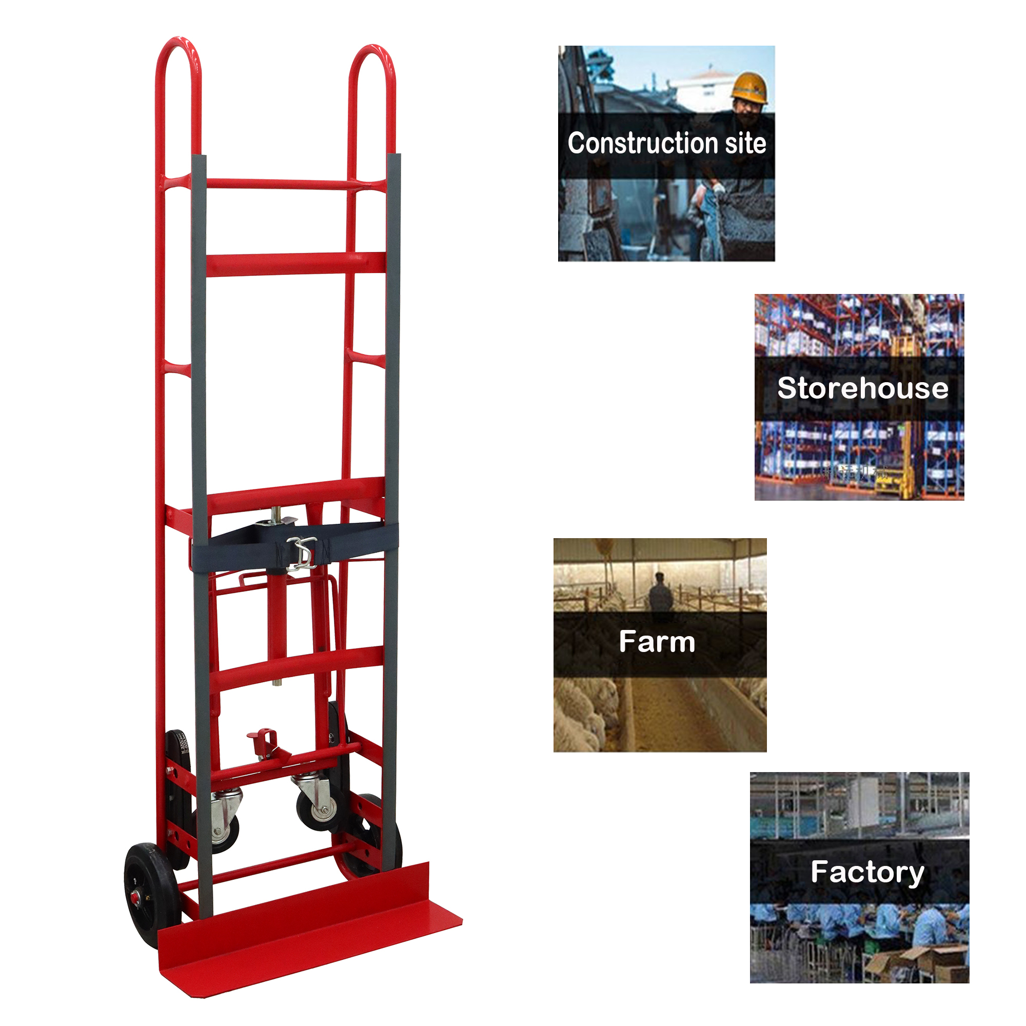 PreAsion Dolly Cart Heavy Duty Hand Truck 551 lbs Luggage Trolley for ...