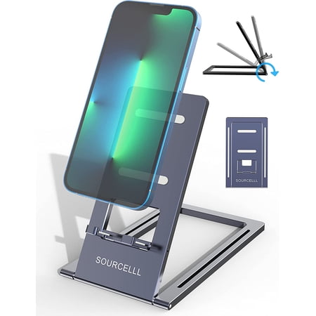 Cell Phone Stand for Desk Adjustable Phone Stand Holder Aluminum Ultra ...