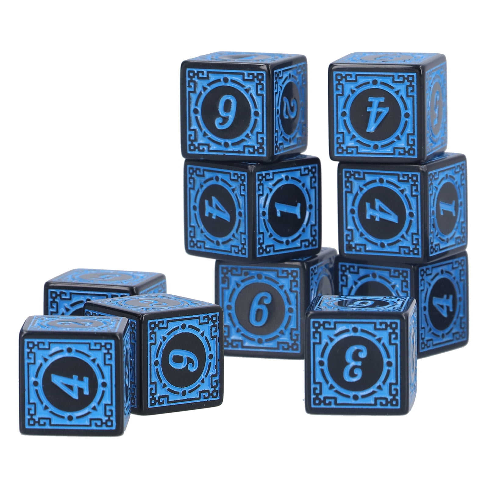 Juego de dados caras, 10 piezas Dados de 6 caras Dados poliédricos ...