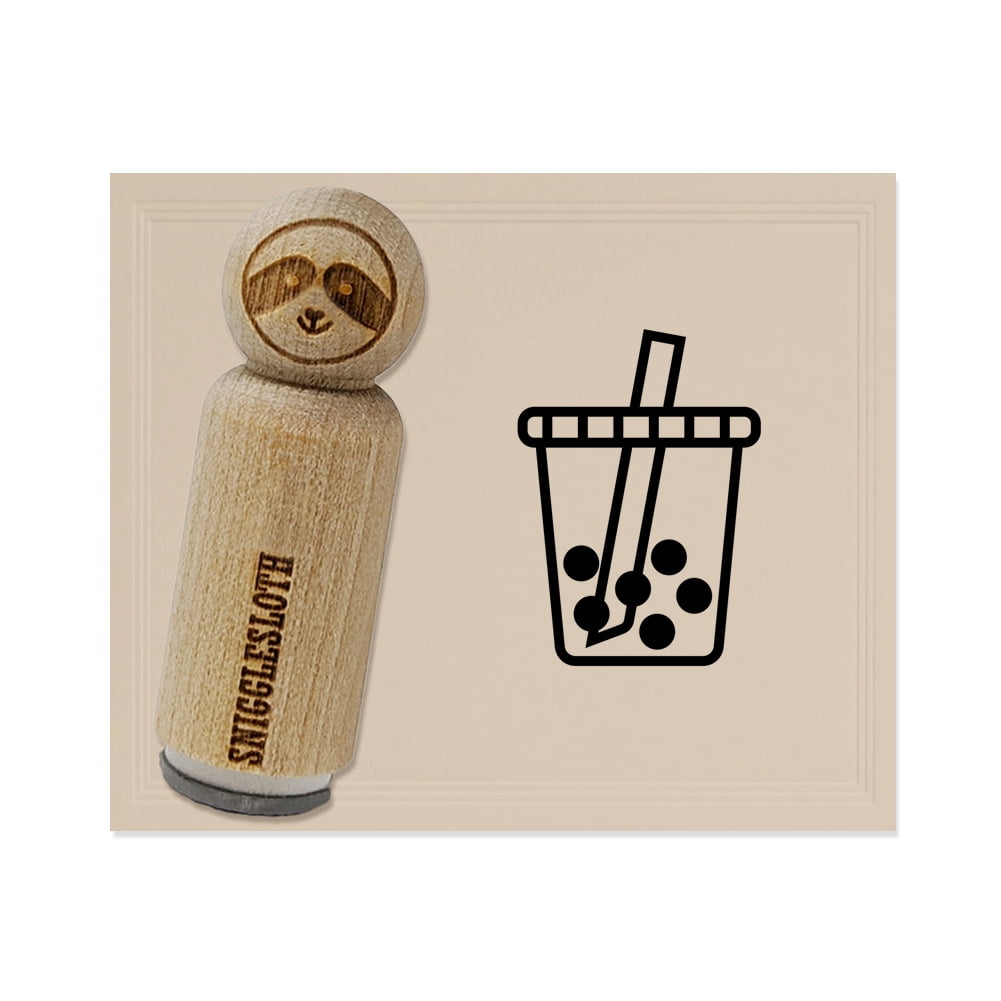 Boba Bubble Milk Tea Rubber Stamp for Scrapbooking Crafting Stamping ...