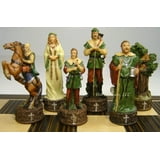 Medieval Times ROBIN HOOD Chess Set W/ 14 Ebony Black Maple Wood Board ...