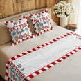 Bed Runner for Cal King Size Bed, Colorful Letters 3 Pcs Bedding Runner ...