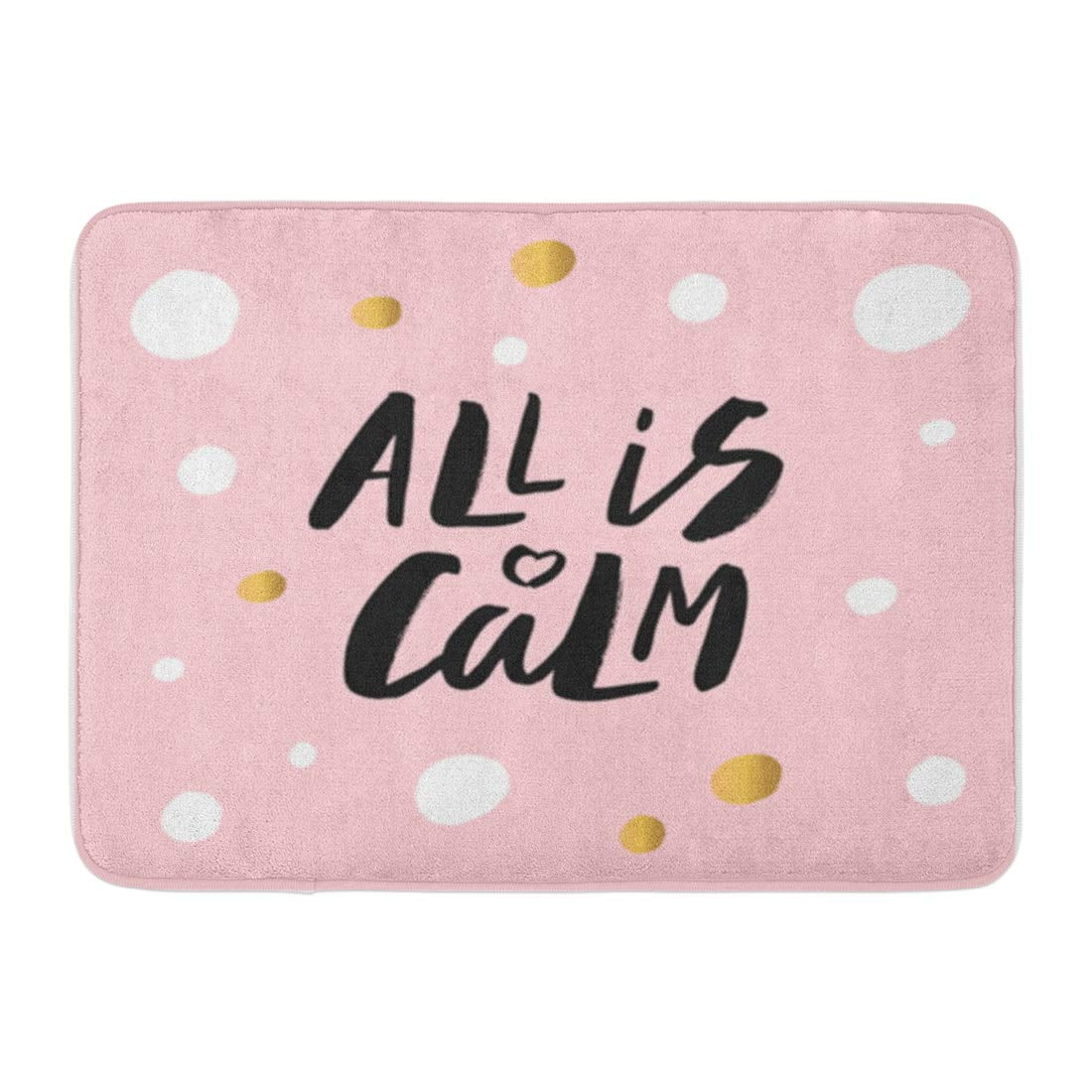 KDAGR All is Calm Brush Hand Lettering Pink White and Gold Spots for ...
