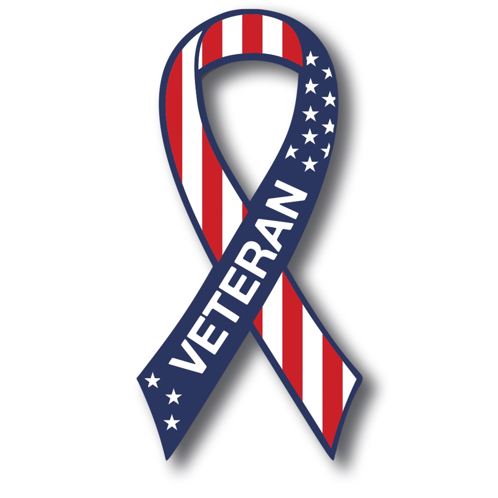 Magnet Me Up American Flag Veteran Ribbon Magnet Decal, 3.5x7 In, Vinyl ...