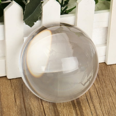 80mm Crystal Half Sphere Dome Magnifier Reading Paperweight Glass Decor ...