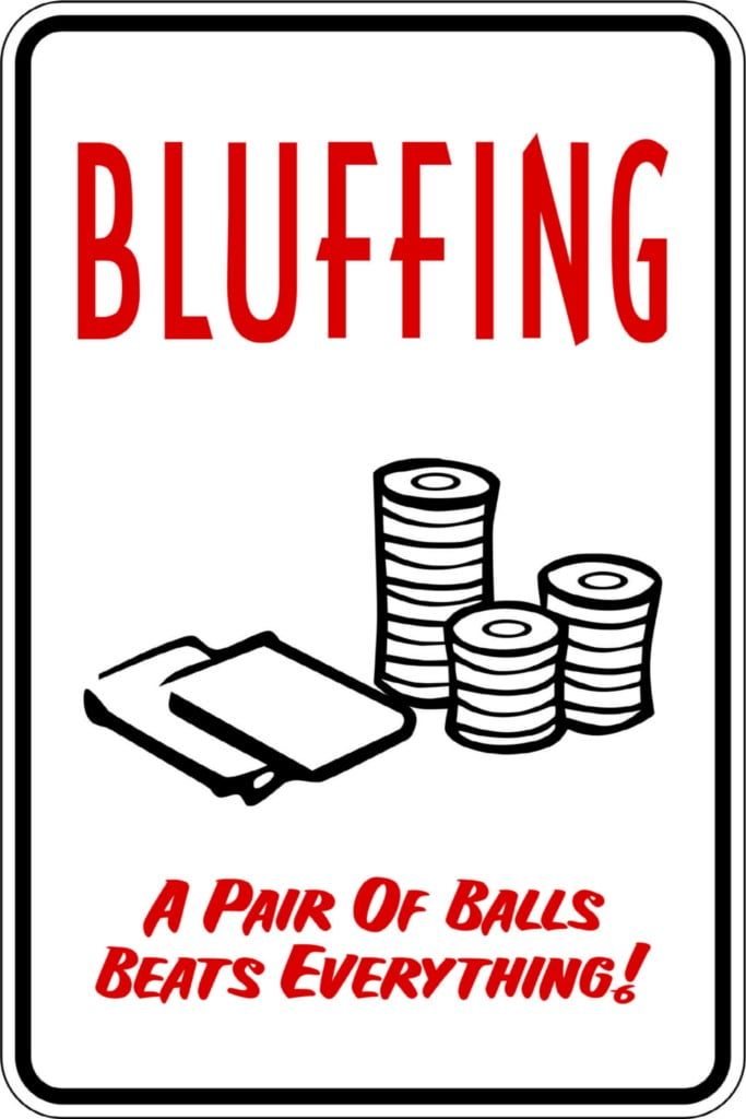 Wall Decal Bluffing Signs Funny Interesting Odd Saying Quote Humorous ...