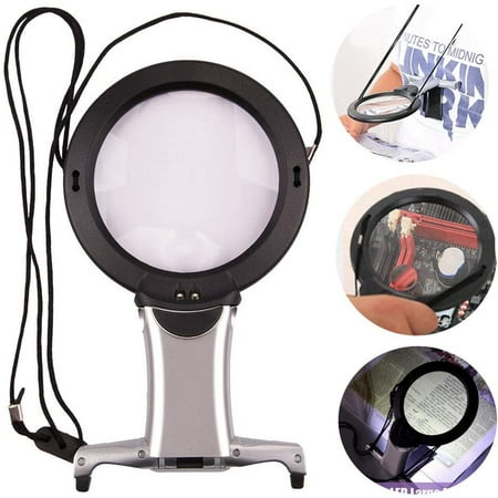 Neck Wear Magnifying Glass Hands Free High Clarity Double Lens Reading ...