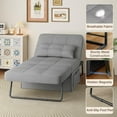 4 in 1 Sofa Bed, Sleeper Chair Bed Convertible Chair with Adjustable ...