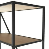 DecMode 32" x 71" Brown Wooden Diagonal Angled 6-Tier Shelving Unit ...