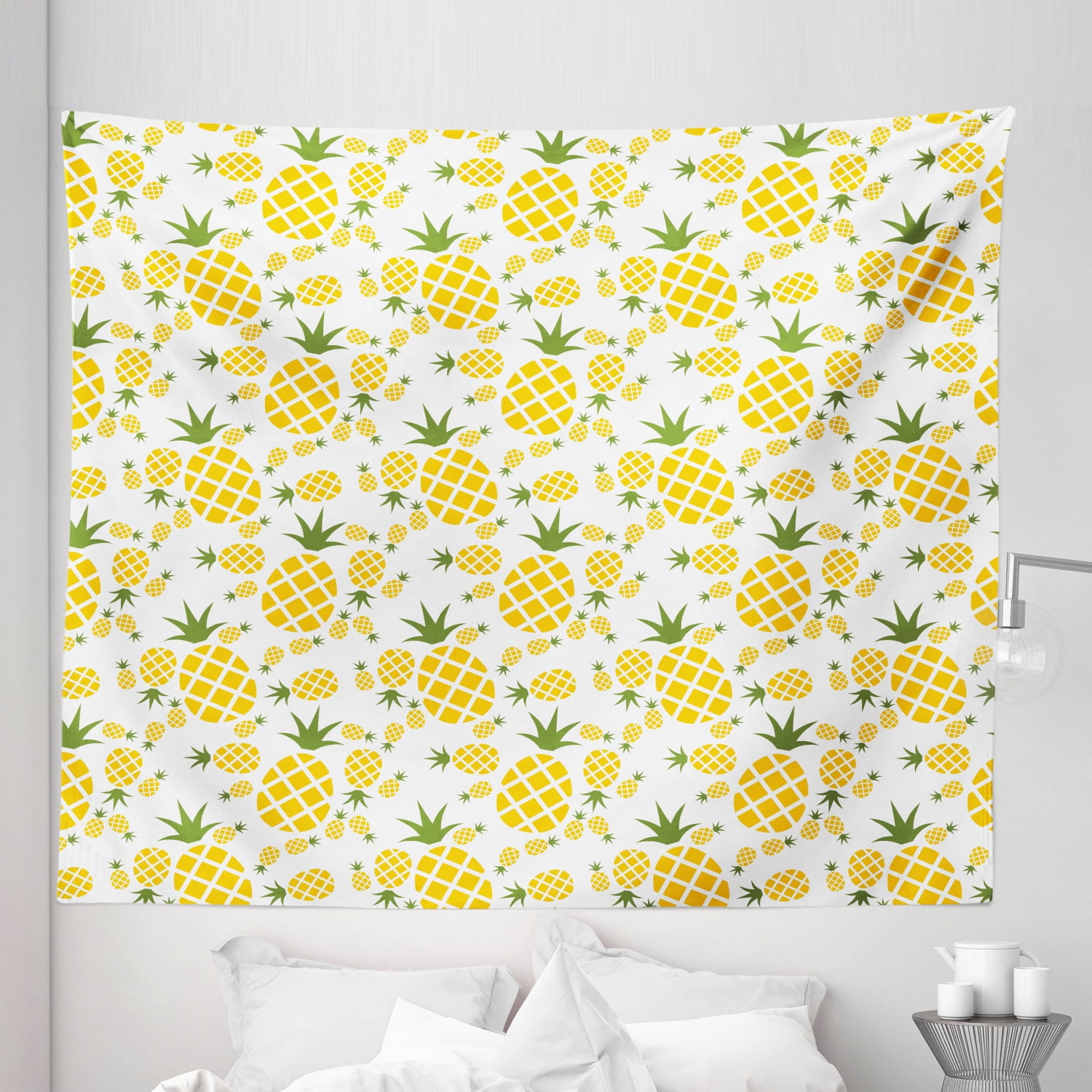 Green and Yellow Tapestry, Rhombus Pineapple with Blooming Foliage ...
