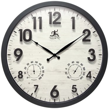 Alba - Horextra Large Outdoor Clock - Silver - Walmart.com