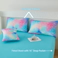 Free Shipping Perfemet 6 Pcs Rainbow Bedding Set For Girls Queen Size Comforter Set With Sheets