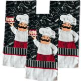 Kitchen Towels Chef Theme - Dish Towels Chef Classic Theme - Tea Towels ...
