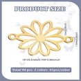 90Pcs 2 Colors Hollow Alloy Connector Charms Flower Links Mixed Color ...