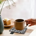 3drose, Retro Modern Blanched Slate Squares Storm Grey, Set of 8 ...
