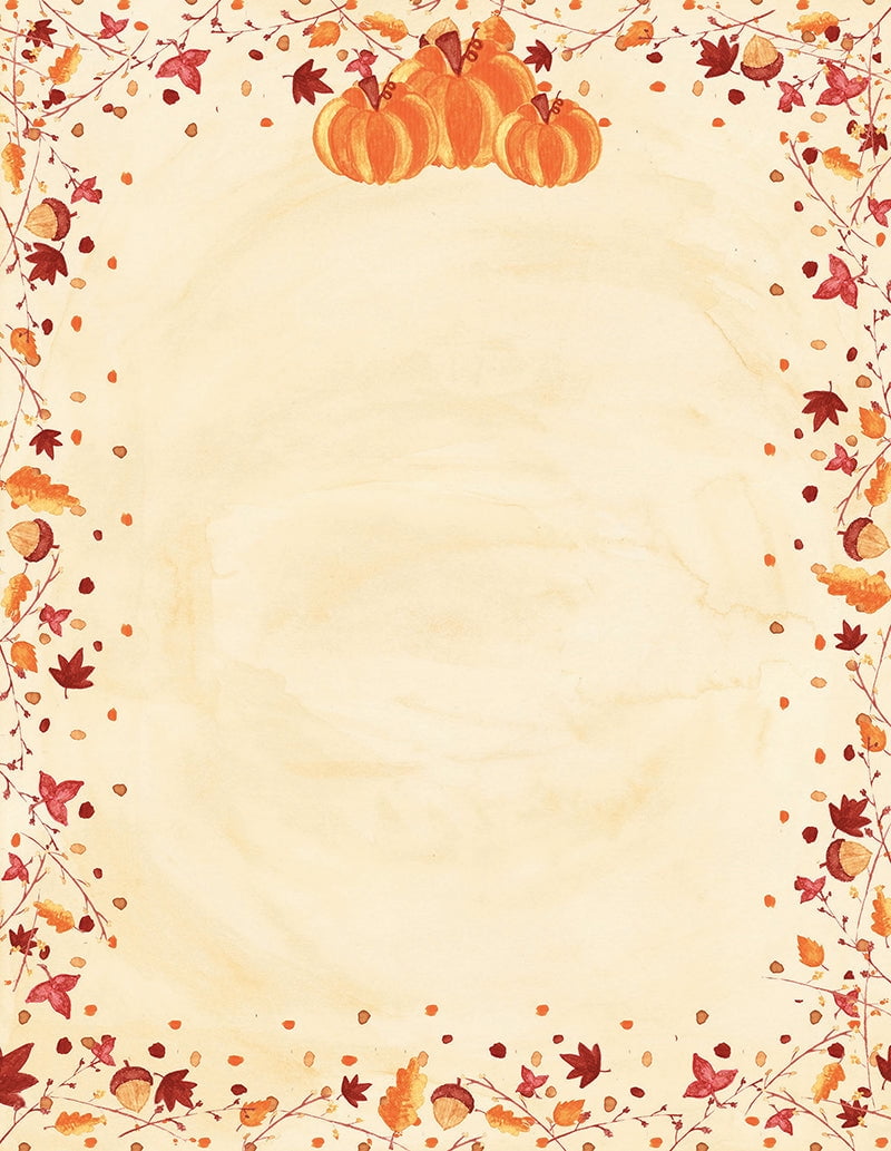 Great Papers! PAINTED PUMPKIN Letterhead, 80 Count, 11" x 8.5" (2015086 ...