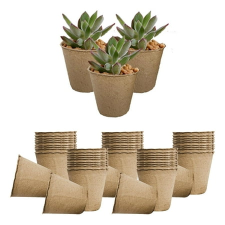 Biodegradable Paper Peat Pots Seed Starter Cups Outdoor Garden Nursery ...