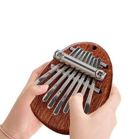 8 Keys Mini Thumb Piano Portable Little Piano Wooden Thumb Piano ...