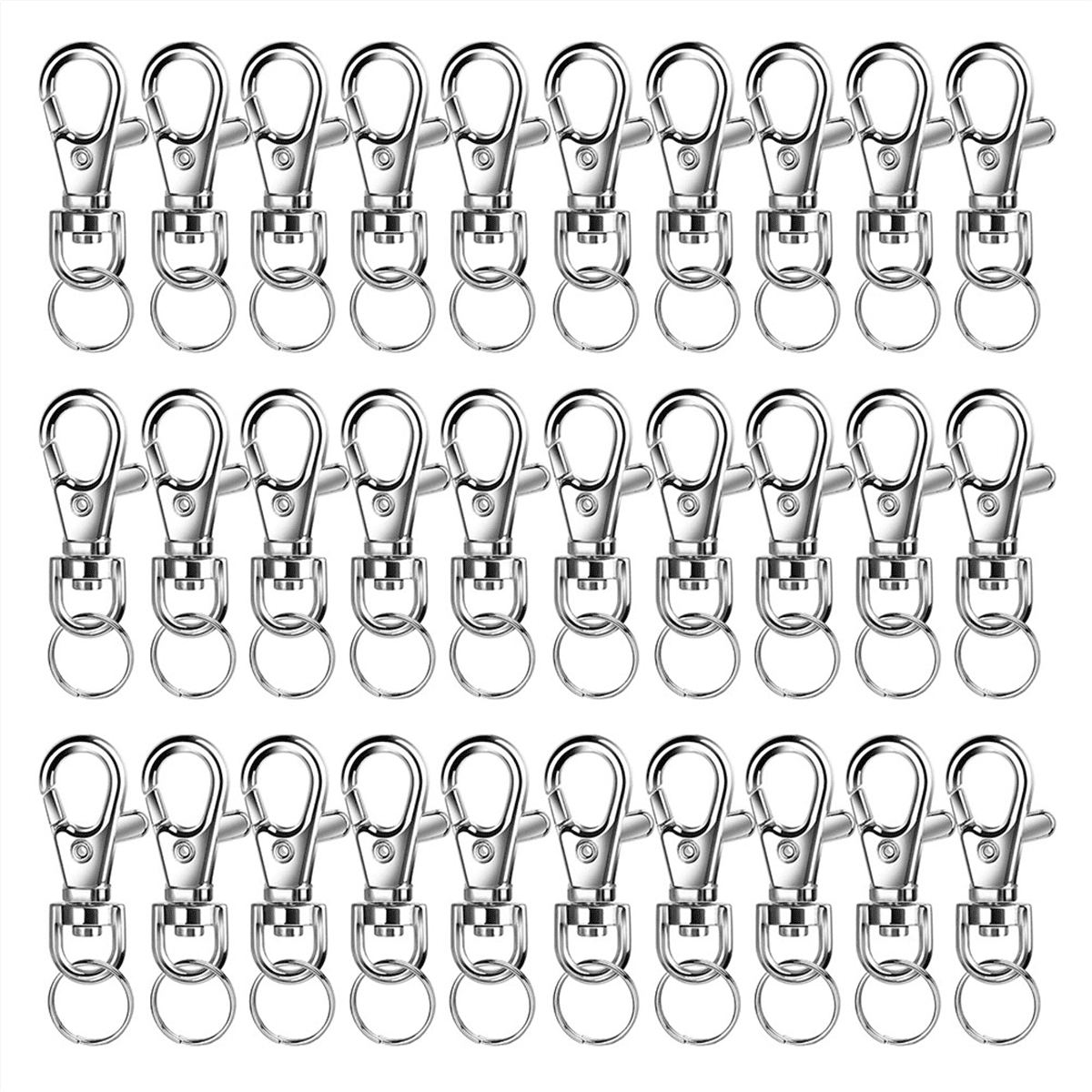 Click here for Unbranded Metal Swivel Snap Hooks With Key Rings... prices