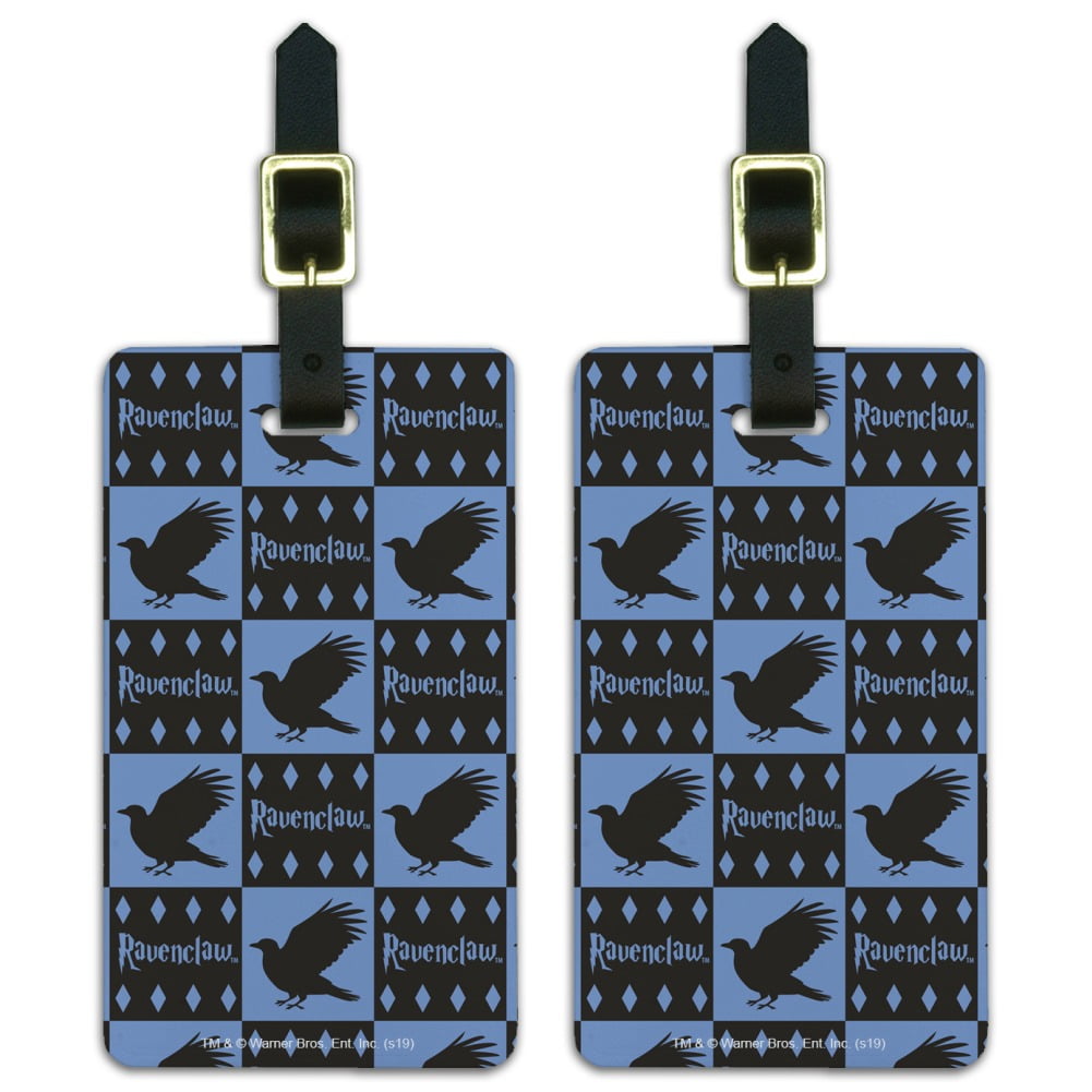 Harry Potter Ravenclaw Pattern Luggage ID Tags Suitcase Carry-On Cards ...