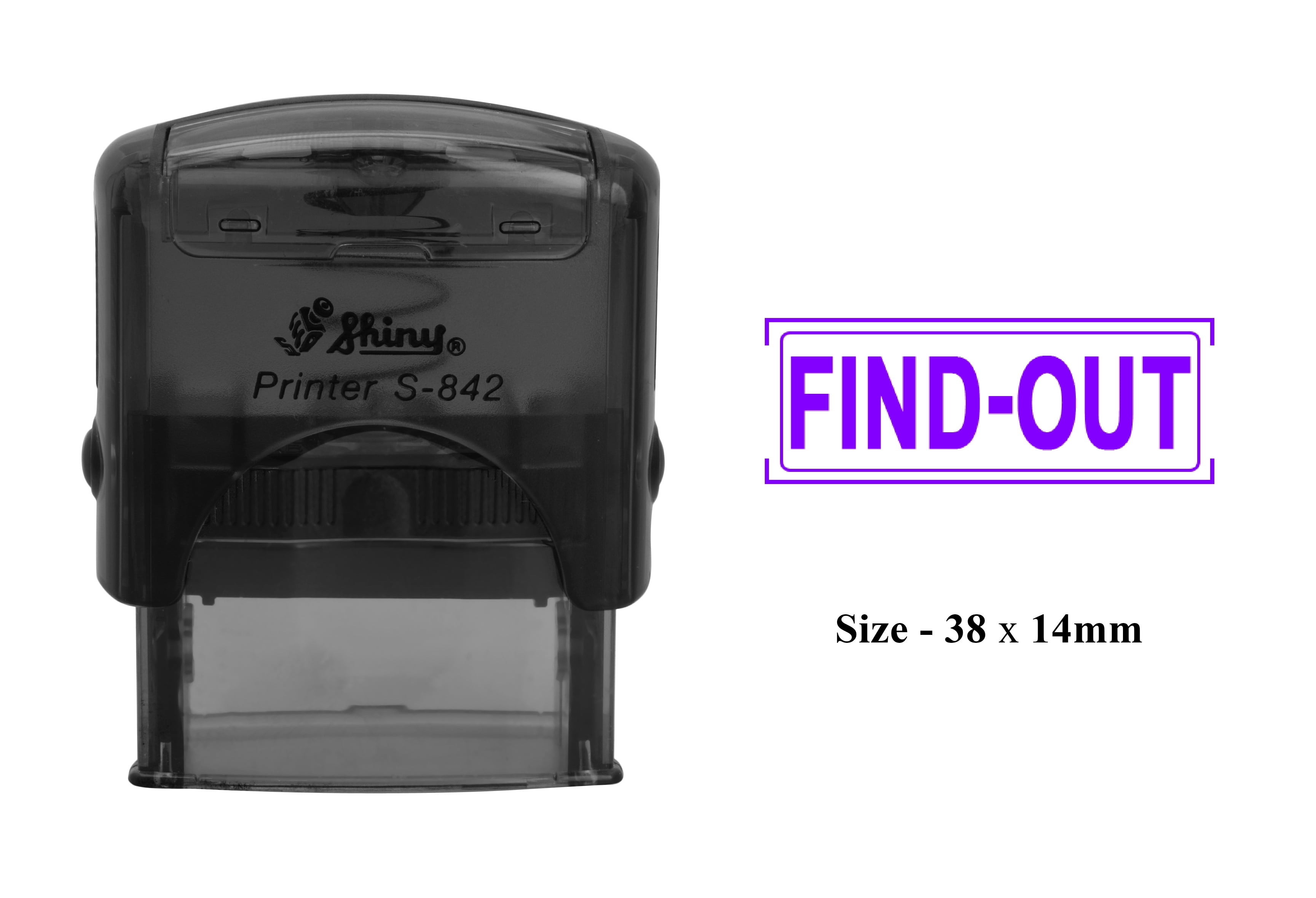 FIND-Out Self Inking Rubber Stamp Custom Shiny S-842 Office Stationary ...