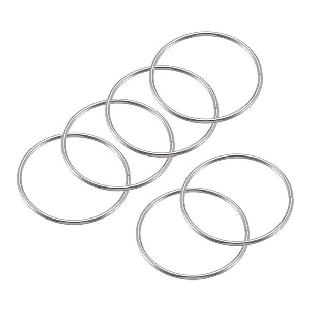 60mm OD Metal O Ring Iron Electroplated Silver Tone 10 Pack - Walmart.com