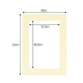 Soft Yellow Acid Free 18x24 Picture Frame Mats with White Core Bevel ...