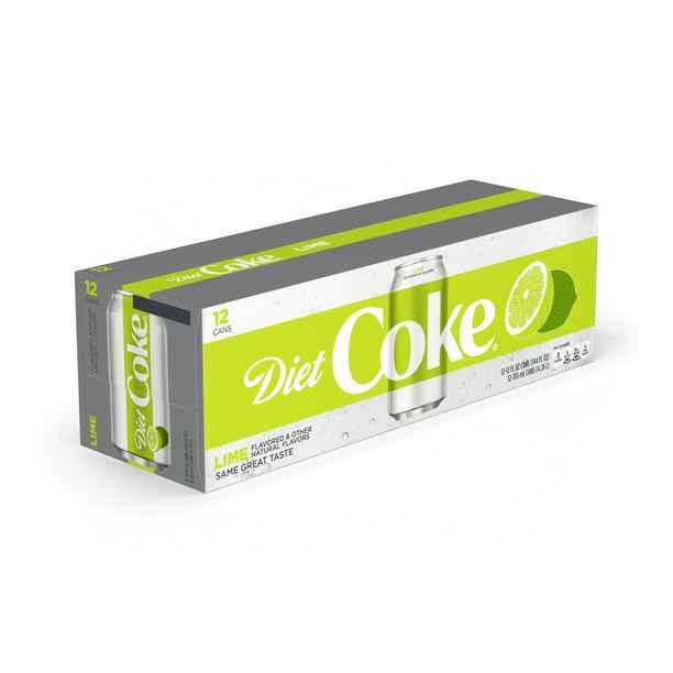 Diet Coke With Lime Soft Drink 12 Fl Oz 12 Pack